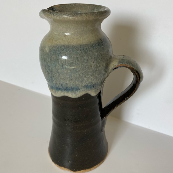 unbranded | Art | Vintage Studio Pottery Pitcher Drip Glaze Stoneware ...